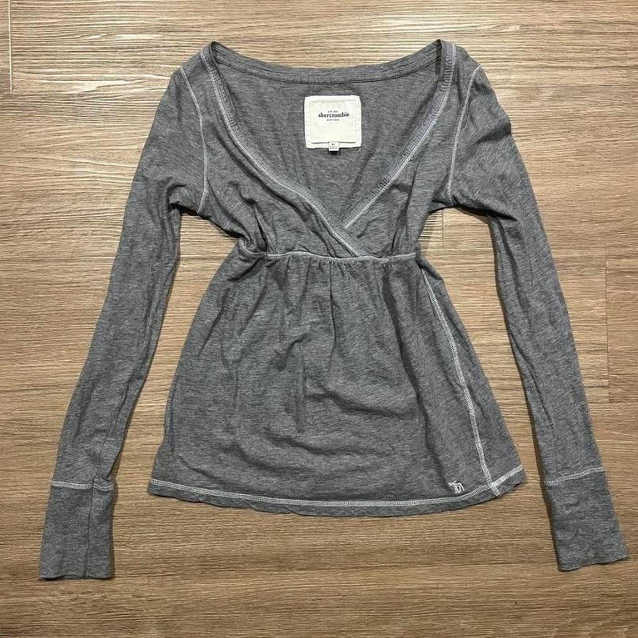 y2k abercrombie & fitch babydoll long sleeve tagged... | Depop