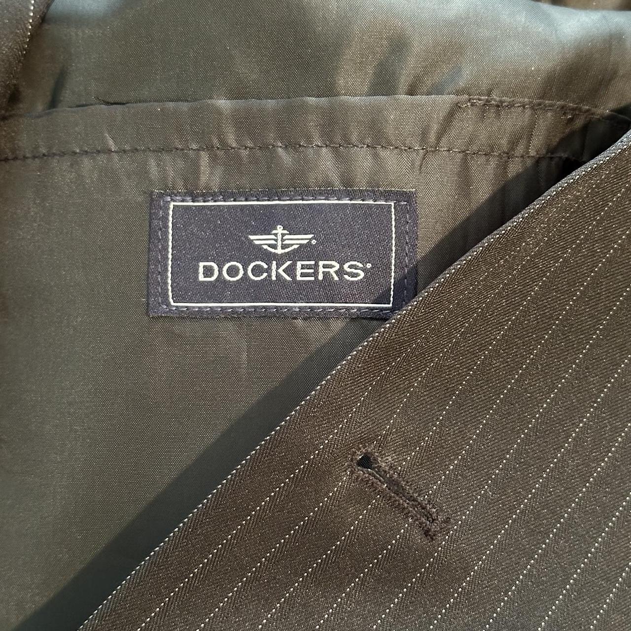 Dockers Men's Black and White Jacket | Depop