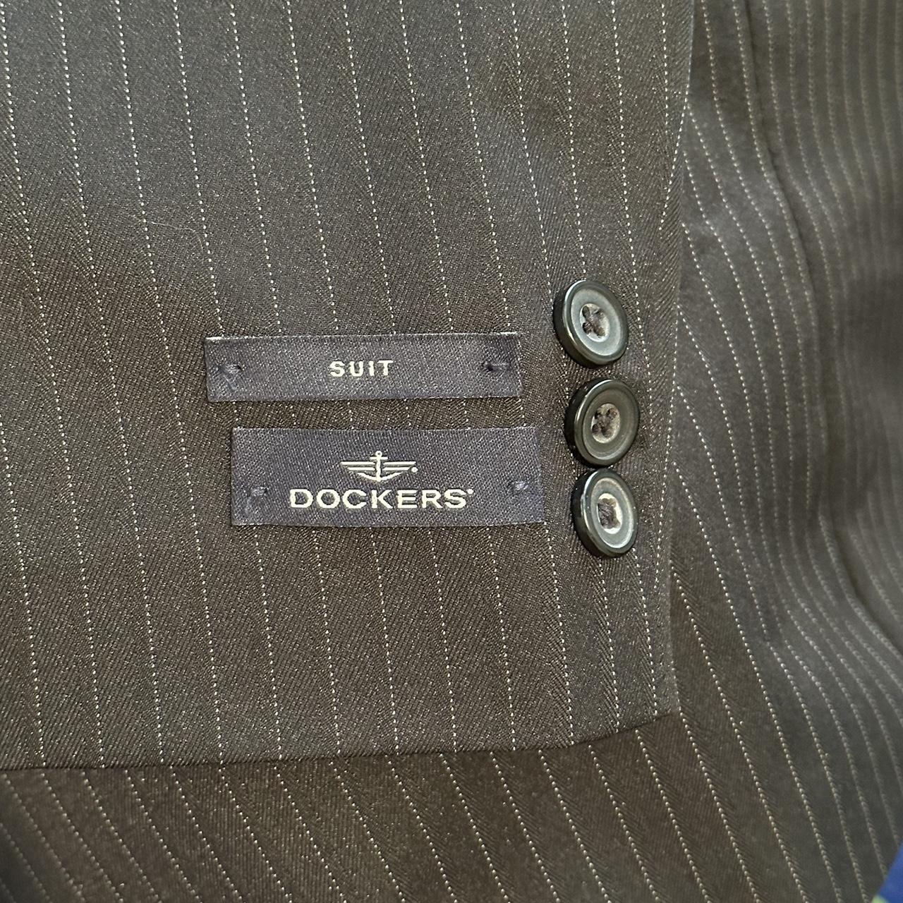 Dockers Men's Black and White Jacket | Depop