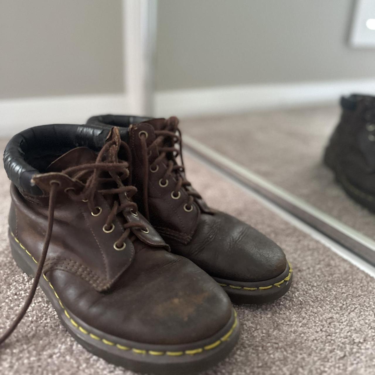 Vintage Original Doc Martens - oiled brown FREE... - Depop