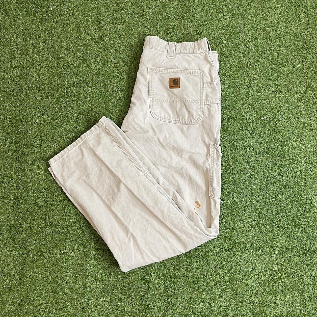 Carhartt Vintage Cream Color Jeans 36x32 - Depop