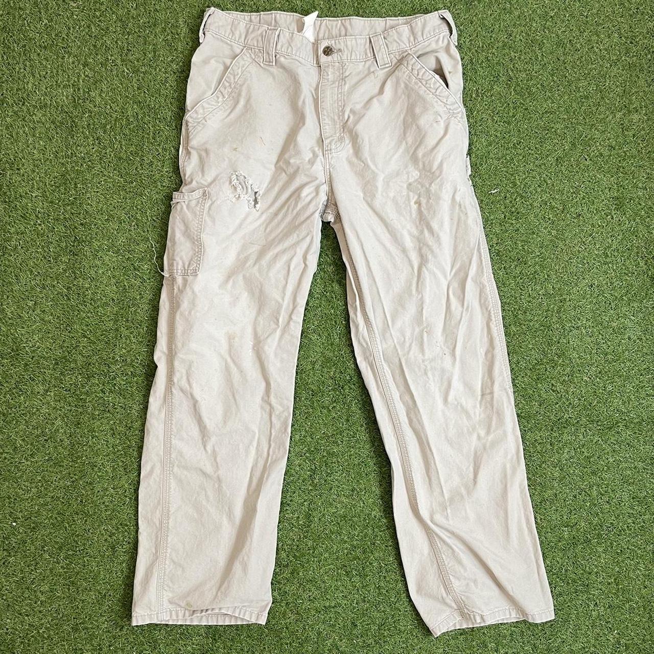 Carhartt Vintage Cream Color Jeans 36x32 - Depop