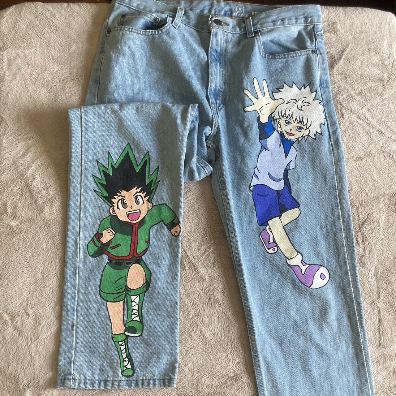 Gon and Killua Hunter x Hunter anime jeans Size... - Depop