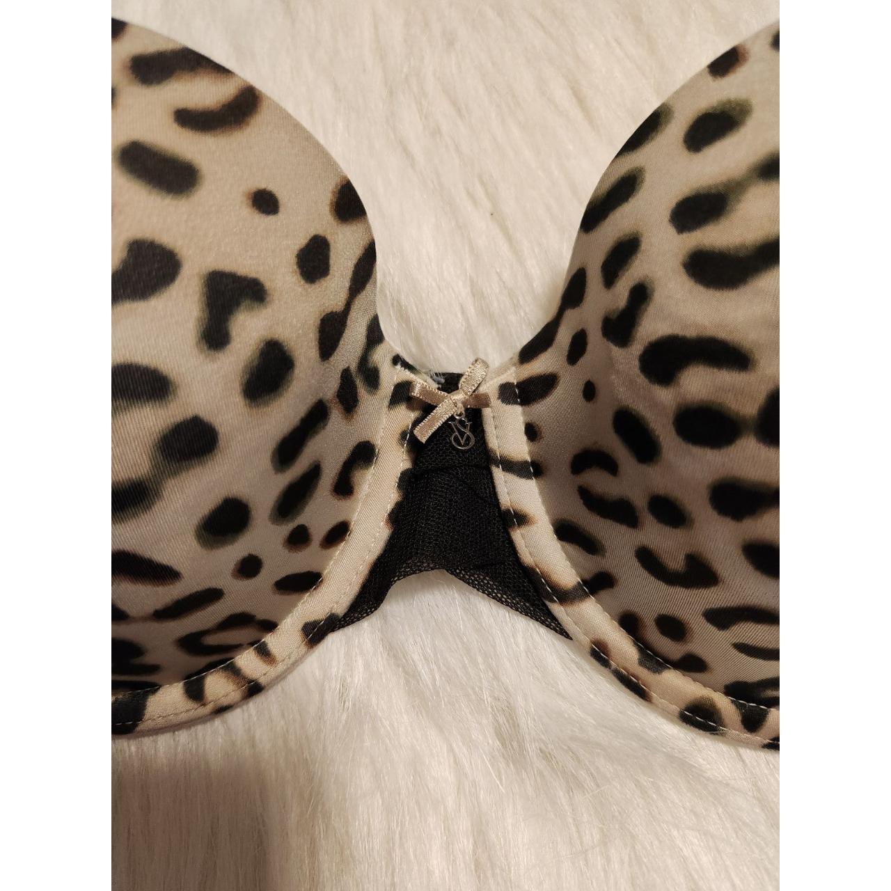 Victorias Secret Strapless Leopard Bra 34C Lined,... - Depop
