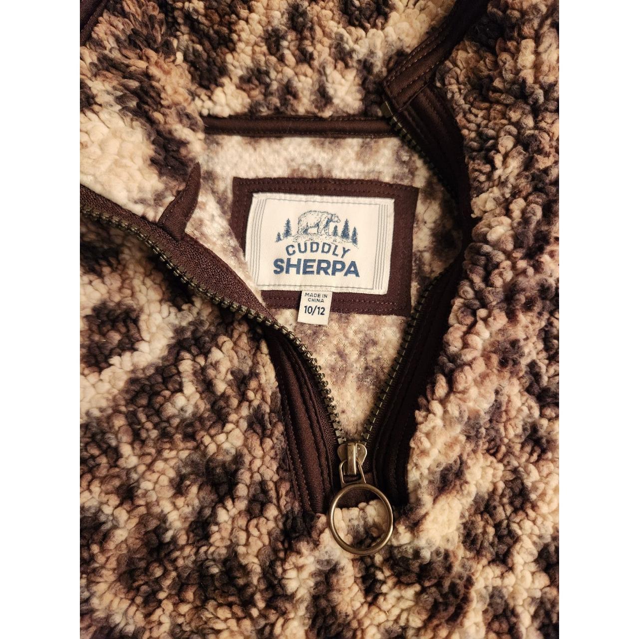 Cuddly Sherpa Leopard Print Girls 10/12 Size 10/12... - Depop