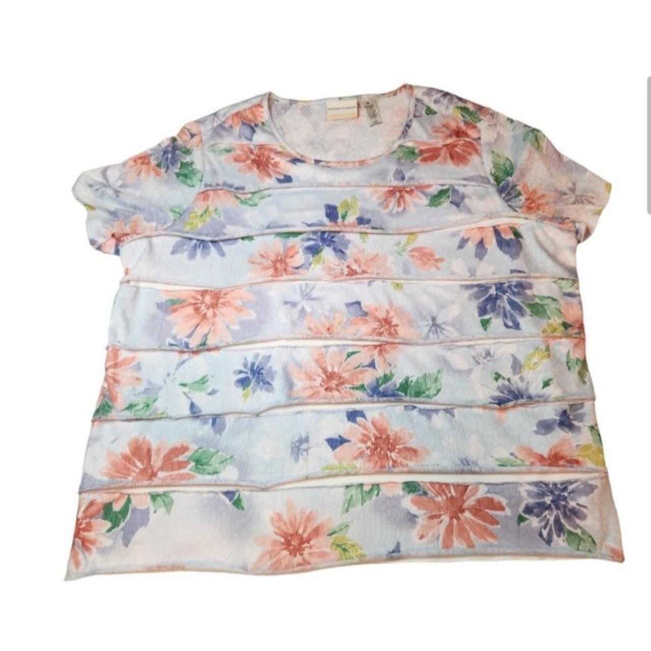 Alfred Dunner Floral Ladies Shirt 2XL Good... - Depop