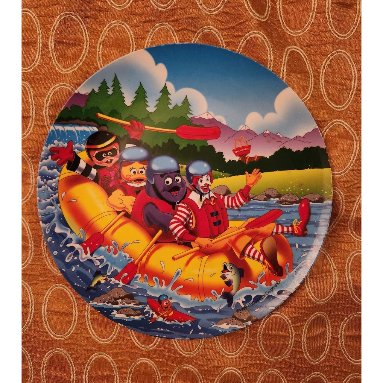 Mcdonalds Vintage White Water Rafting Plate... - Depop