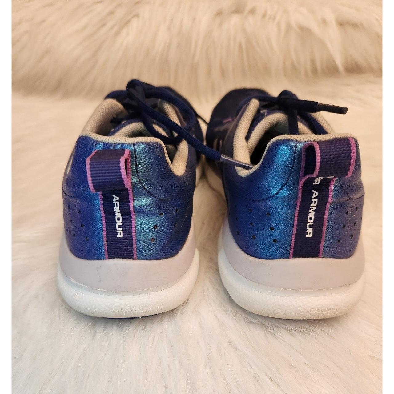 Under Armour Frosty Blue Purple Shoes Size 7Y Under... - Depop