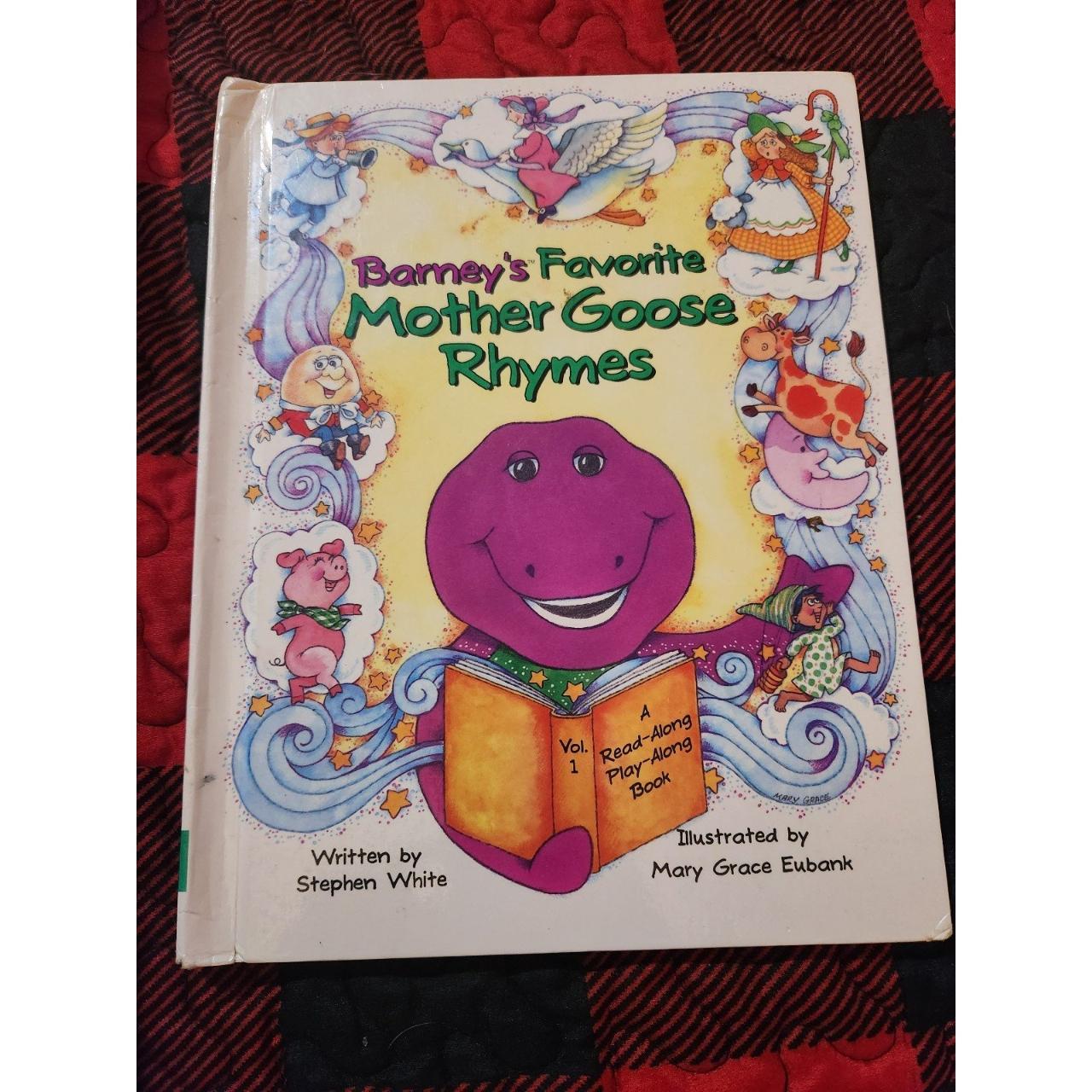 Barney's Favorite Mother Goose Rhymes Book Vintage... - Depop