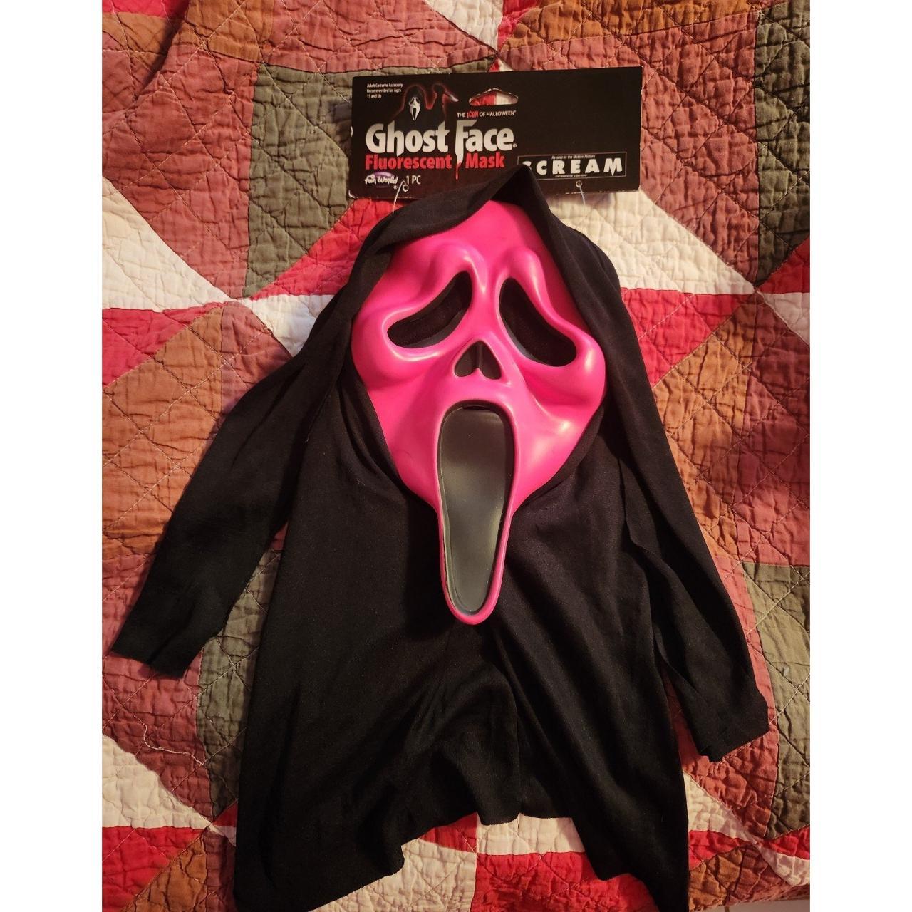 Scream Ghostface Hot Pink Fluorescent Fun World Mask... - Depop