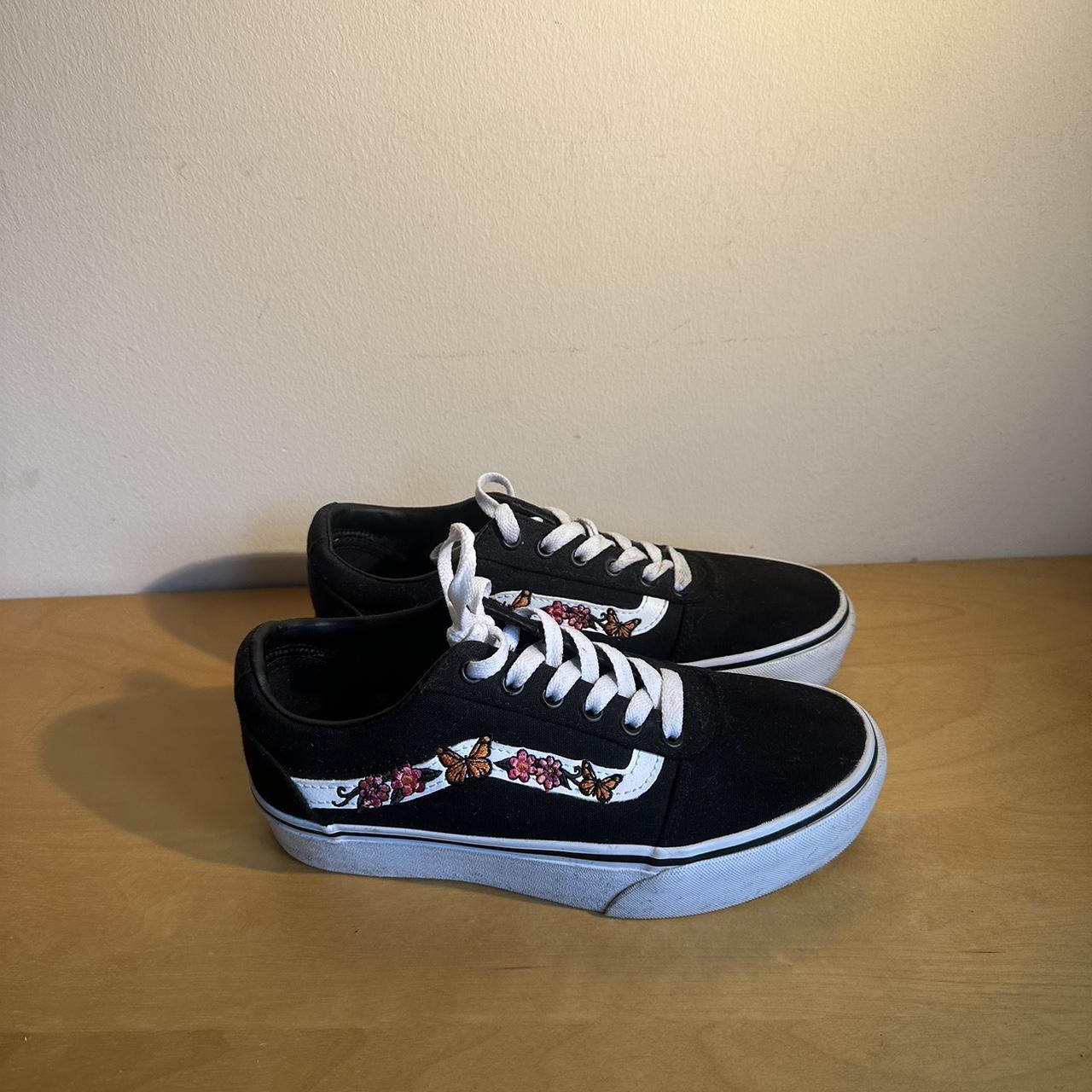 Vans - Old school Platform Flower and Butterfly... - Depop