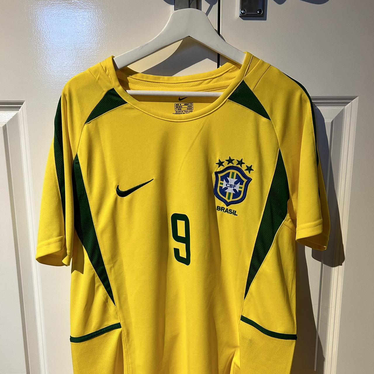 Nike 2002 Brazil Home kit Ronaldo 9 name set Size... - Depop