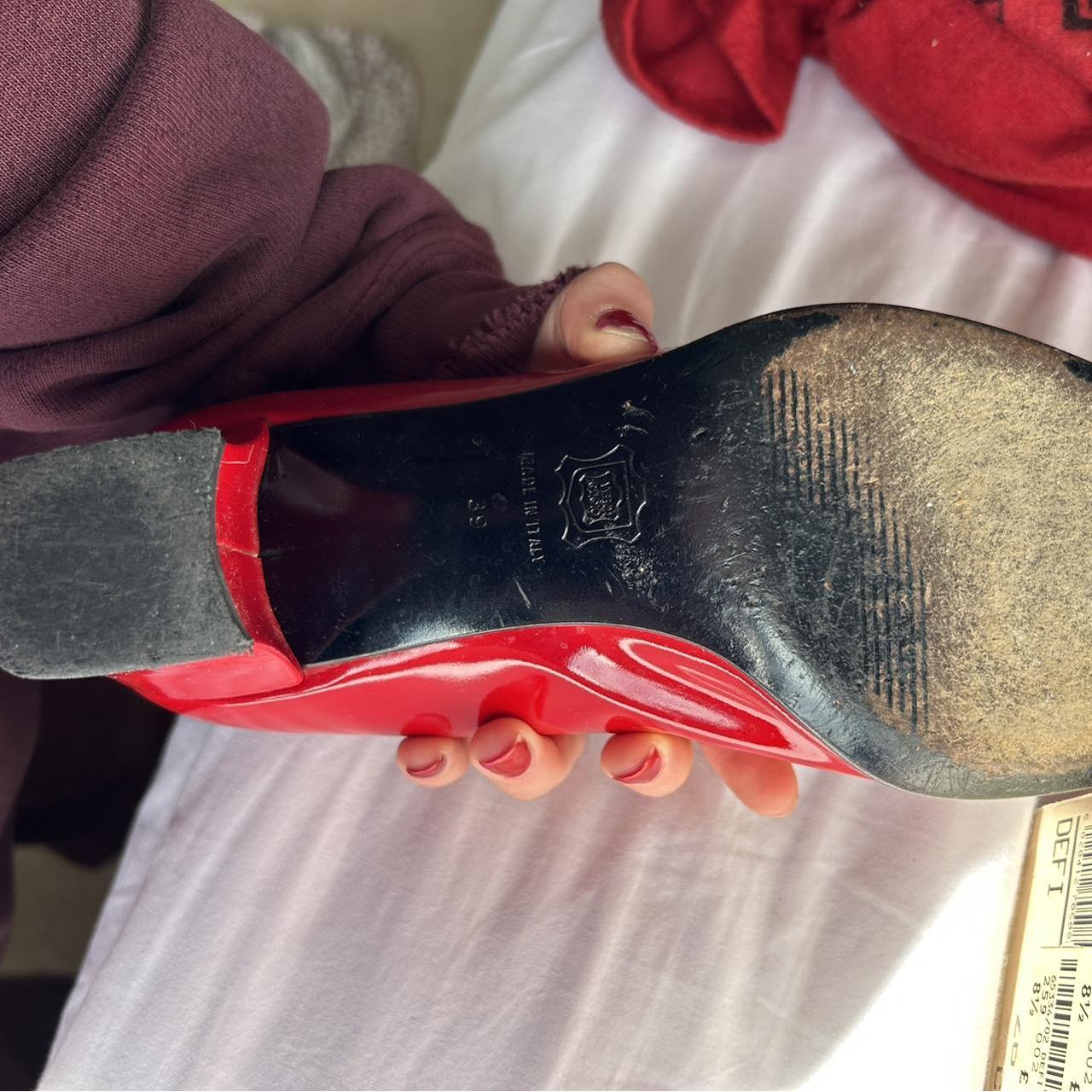 Gianni Versace red heels size 8 and a half with... - Depop