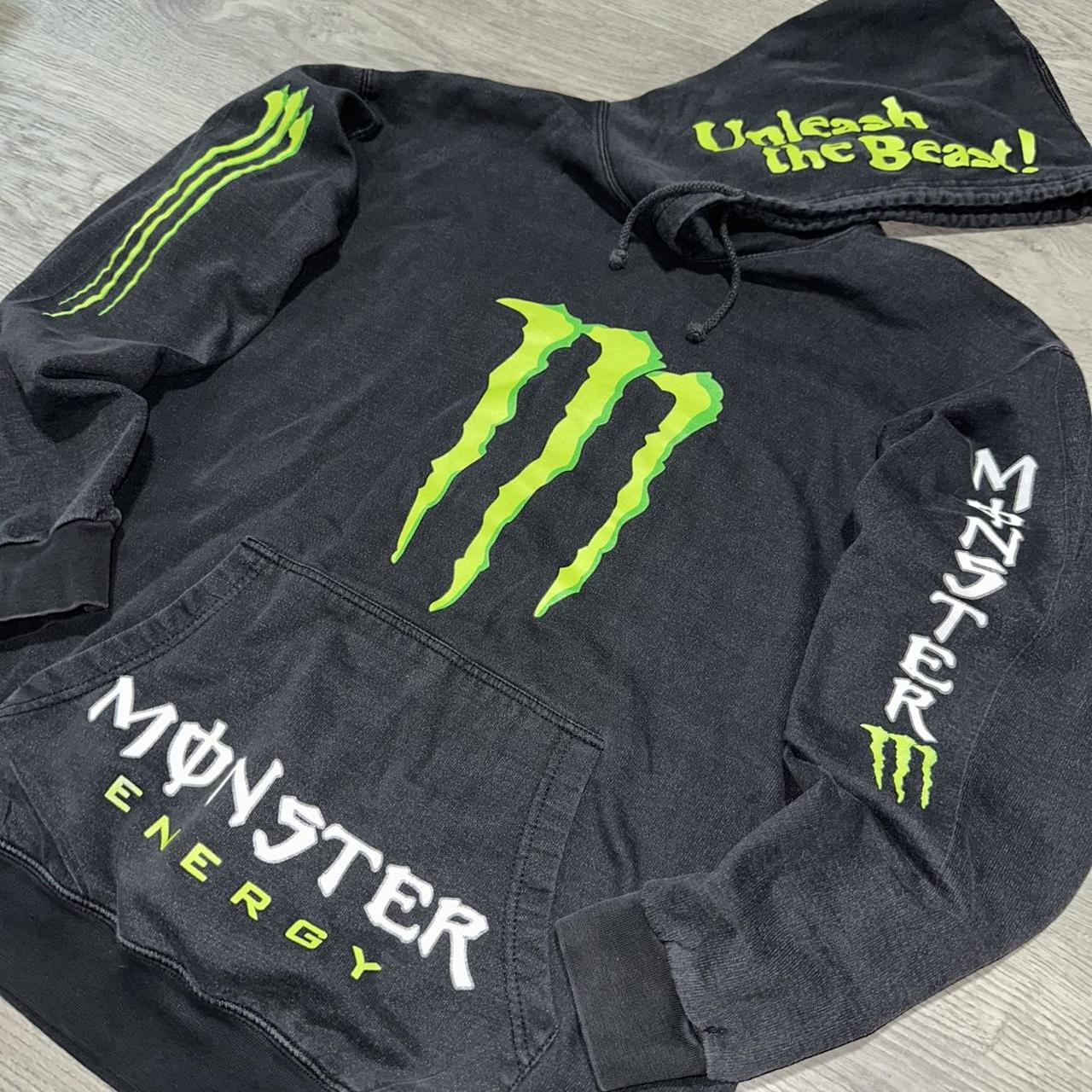 Crazy fire Y2K monster energy unleashed the beast... | Depop