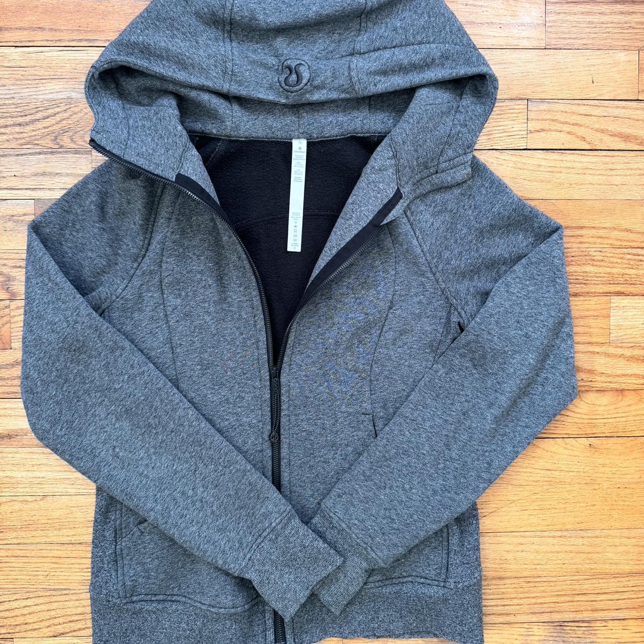 LULULEMON SCUBA JACKET • heathered gray • size 10 •... - Depop