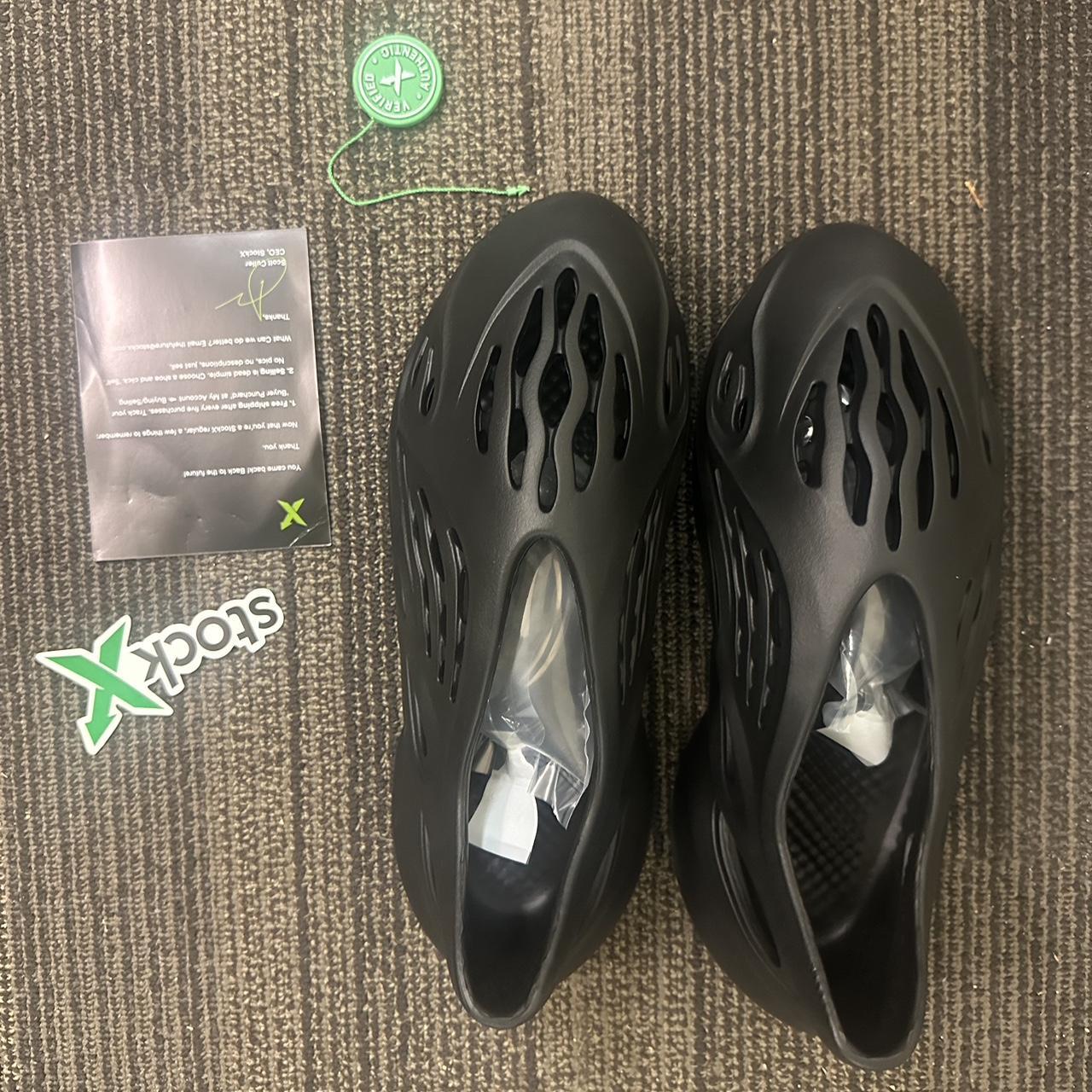New Onyx Yeezy Foamrunner: Stock X sticker, tag, and... - Depop