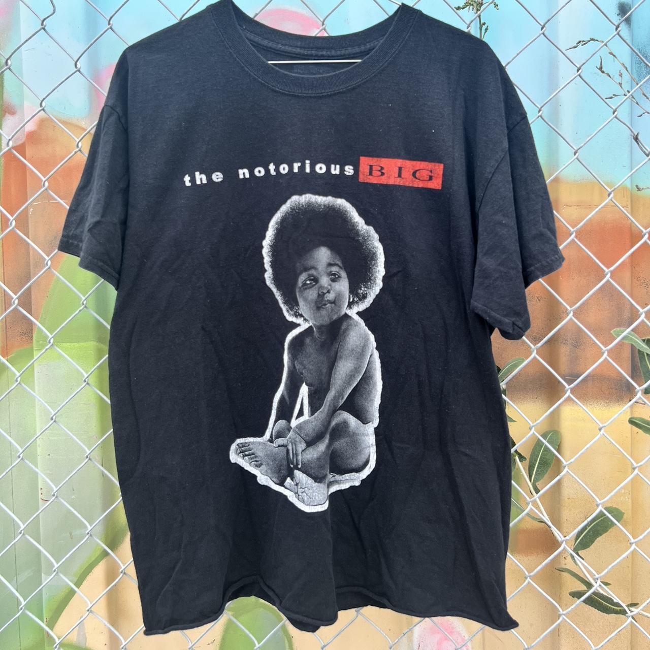 Notorious BIG Shirt Cropped at the bottom not a... - Depop