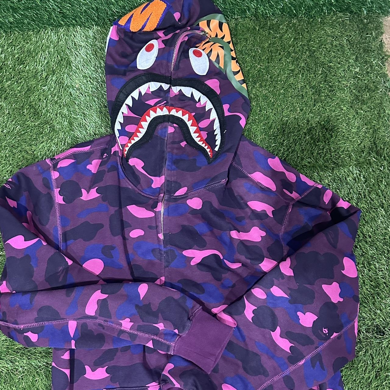 Bape Shark mouth Full Zip Purple Size L Great... | Depop
