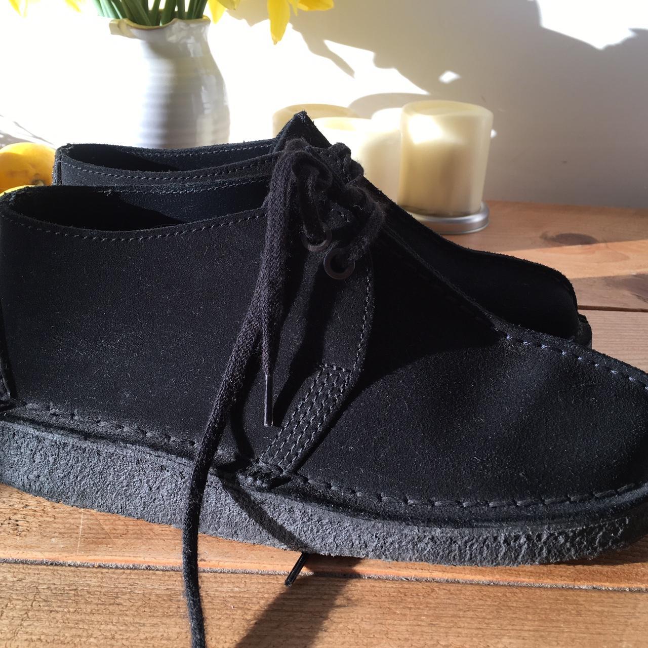 Beautiful Clarks originals. Black suede lace-up... - Depop
