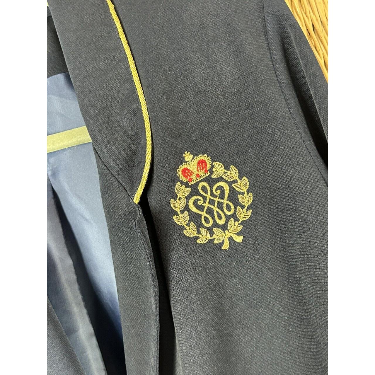 Vintage skirt suit nautical Brenda Goode navy crest... - Depop