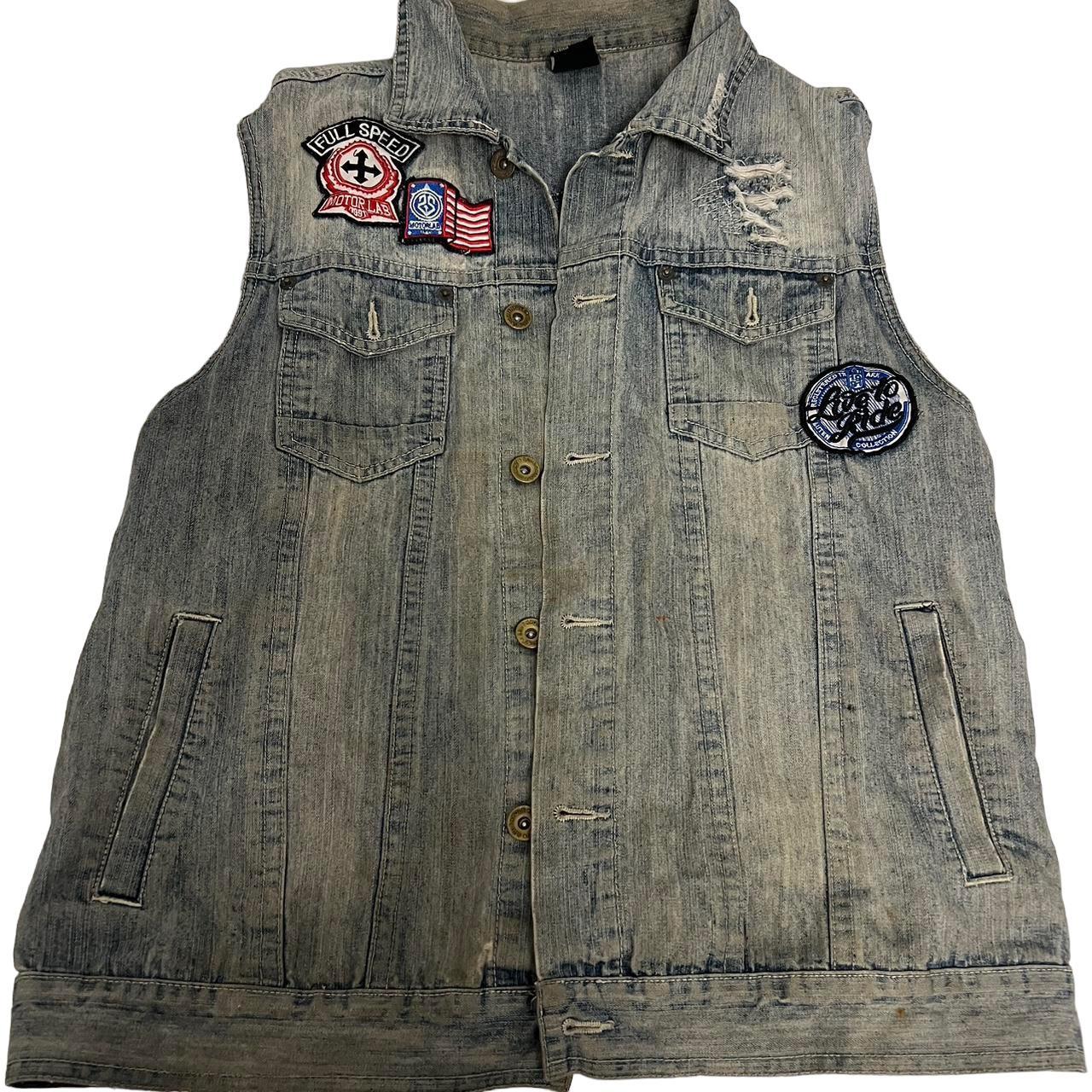 South Pole Mens Distressed Denim Vest Bomb Squad... - Depop