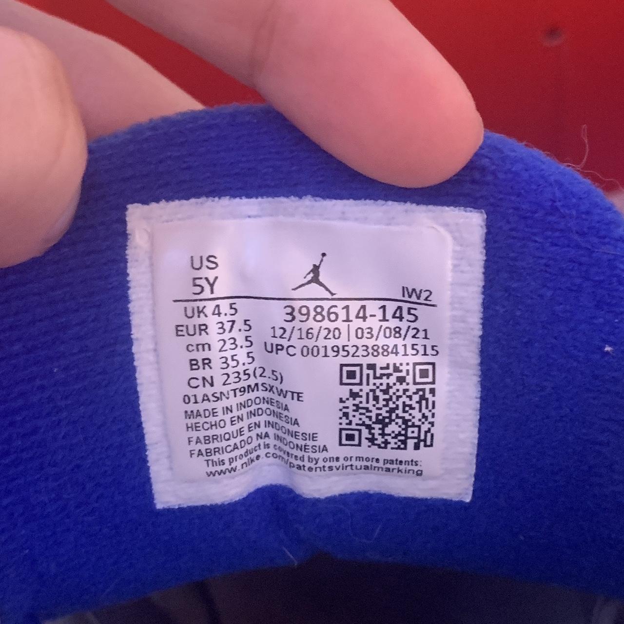 Air Jordan 3 Retro GS, racer blue, size 5Y and... - Depop