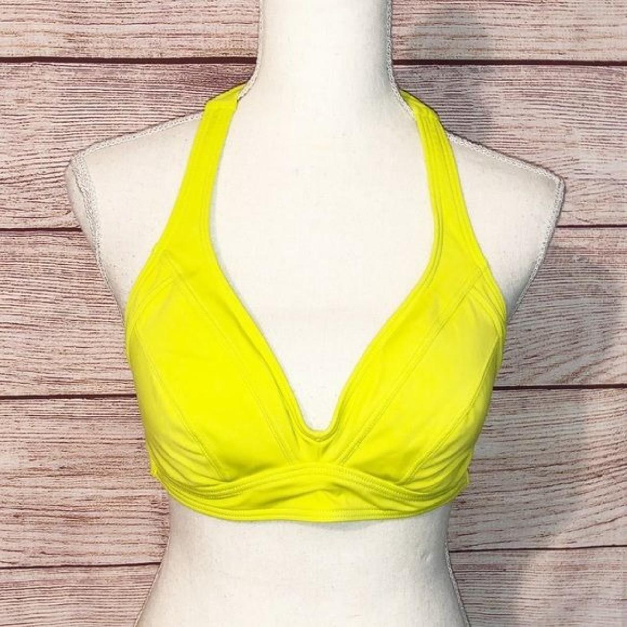 Title Nine Women's Yellow Bikini-and-tankini-tops | Depop