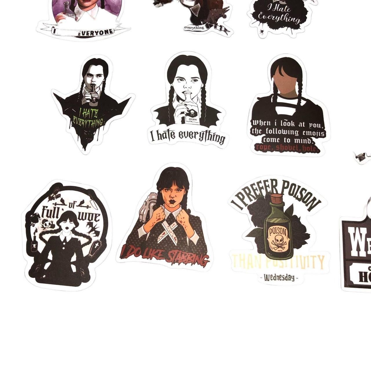 Wednesday Adams Stickers Set of 23 Stickers They are... - Depop