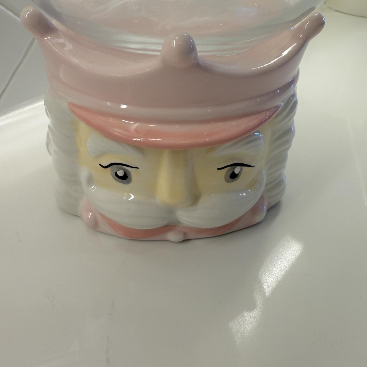 Peppermint & Pine Pink Nutcracker Glass Candy Jar... - Depop