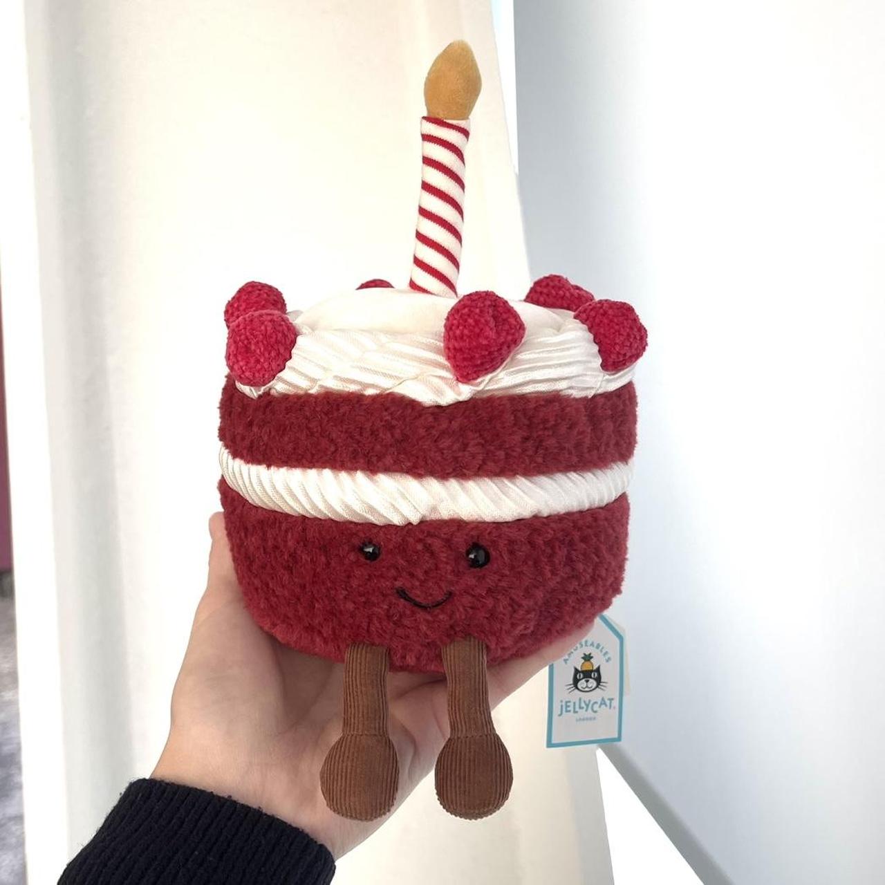 Jellycat Amuseables Cheri Cake Red velvet cake plush... | Depop