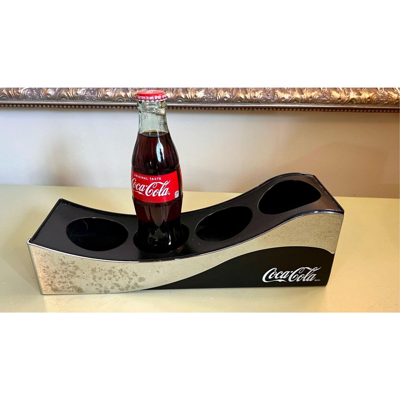 Coca Cola Wave Design 4 Can Bottle Collector Metal... - Depop