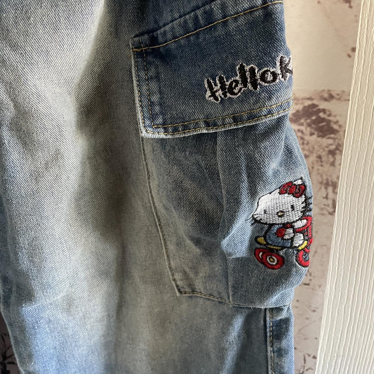 Cute Hello Kitty Jeans So CUTEEEE!!! Fits like a... - Depop