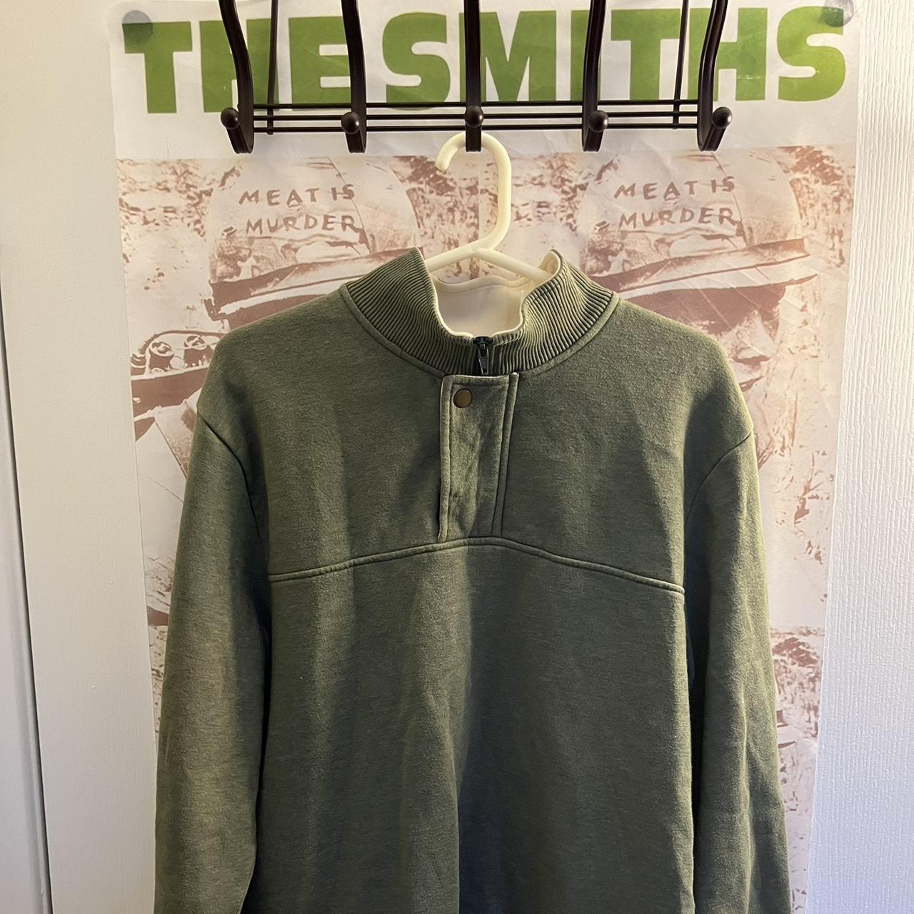 Green Quarter Zip Grunge Downtown Earthtones Depop
