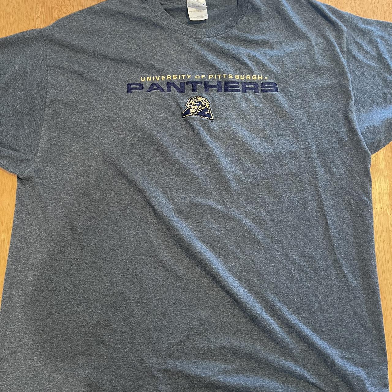 Pittsburgh Panthers Embroidered T-Shirt #pitt - Depop