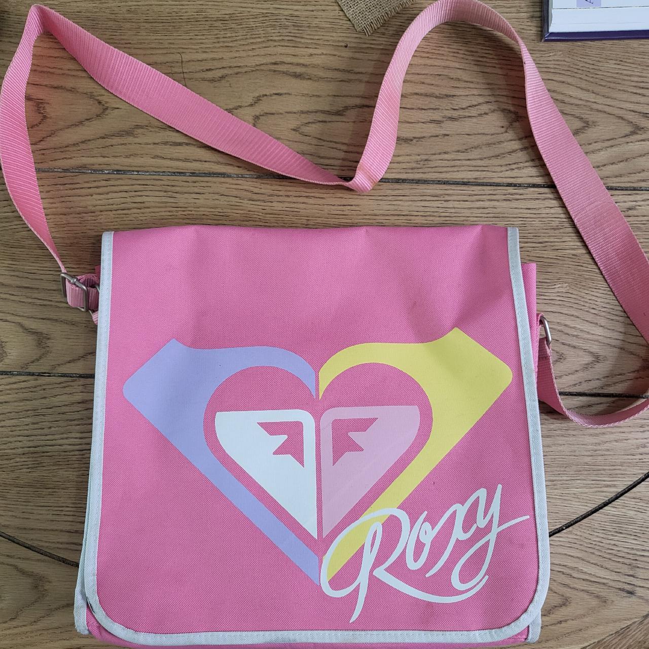 grunge y2k vintage Pink Roxy Messenger/Laptop... - Depop