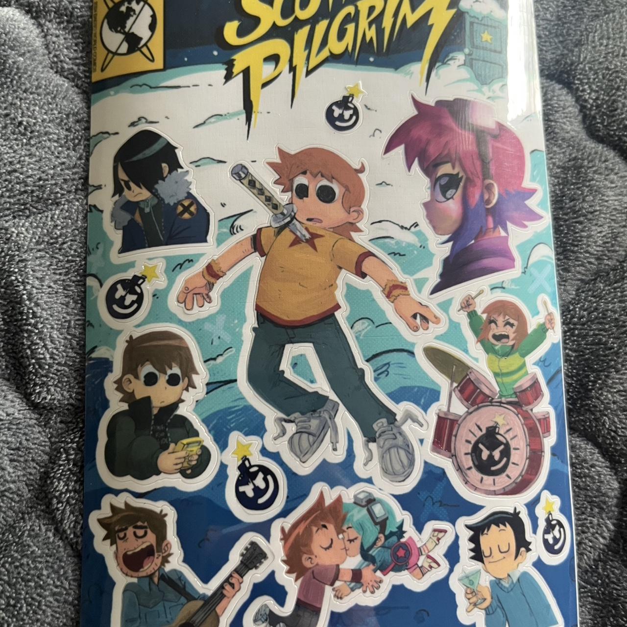 Blue and white Scott Pilgrim sticker set #indie... | Depop