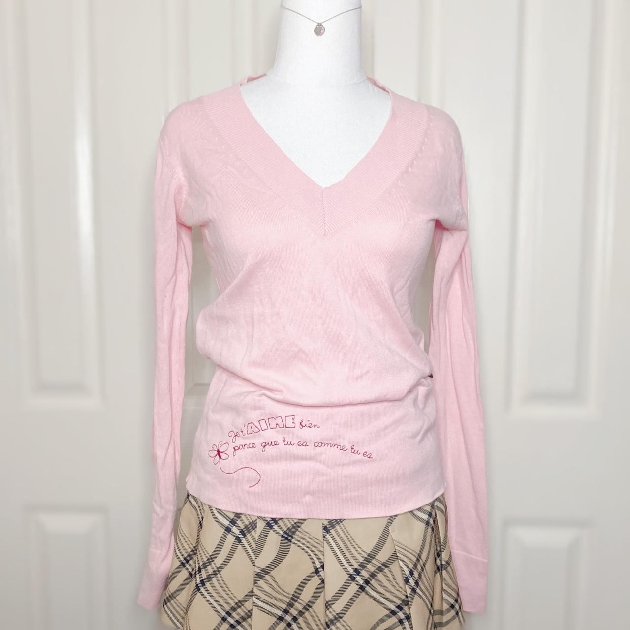 baby pink knit sweater ! brand: PURR 🍓 tag size... | Depop