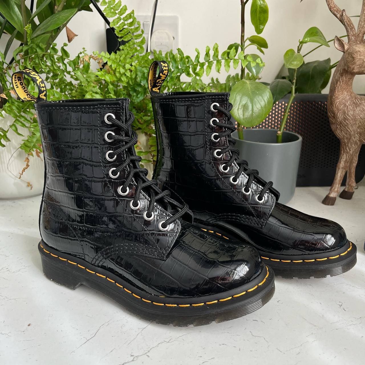 Dr. Martens Croc patent size 4, never... - Depop