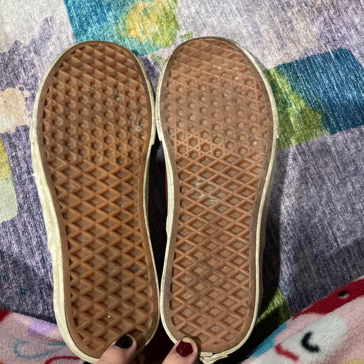 Maroon slip on vans Rip in shoe but honestly doesn’t... - Depop