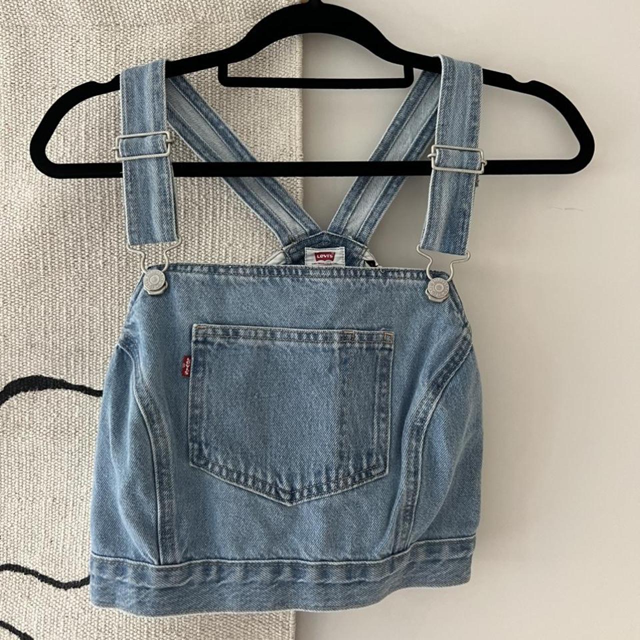Levi’s denim bib Size Small Buttons down both sides - Depop