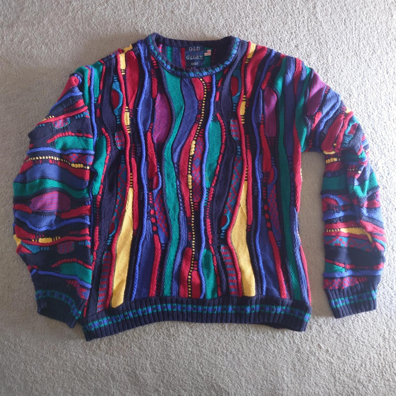 Coogi style oversized jumper Great for festival season - Depop