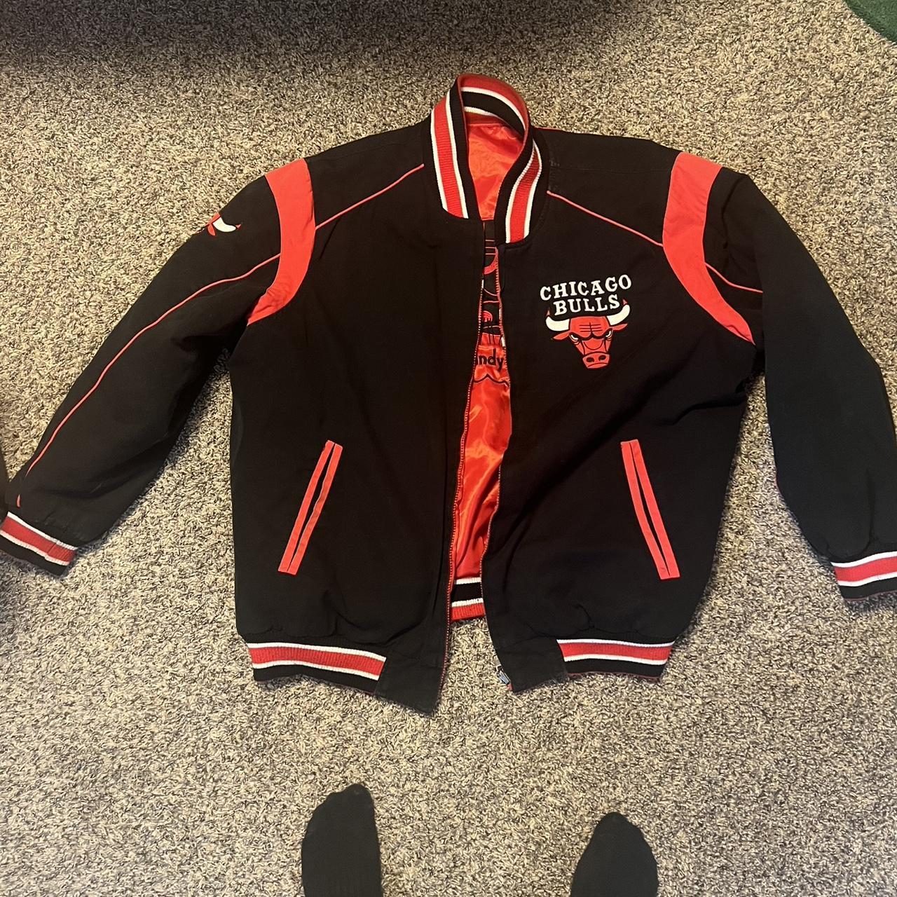 Chicago bulls reversible jacket, like new | Depop