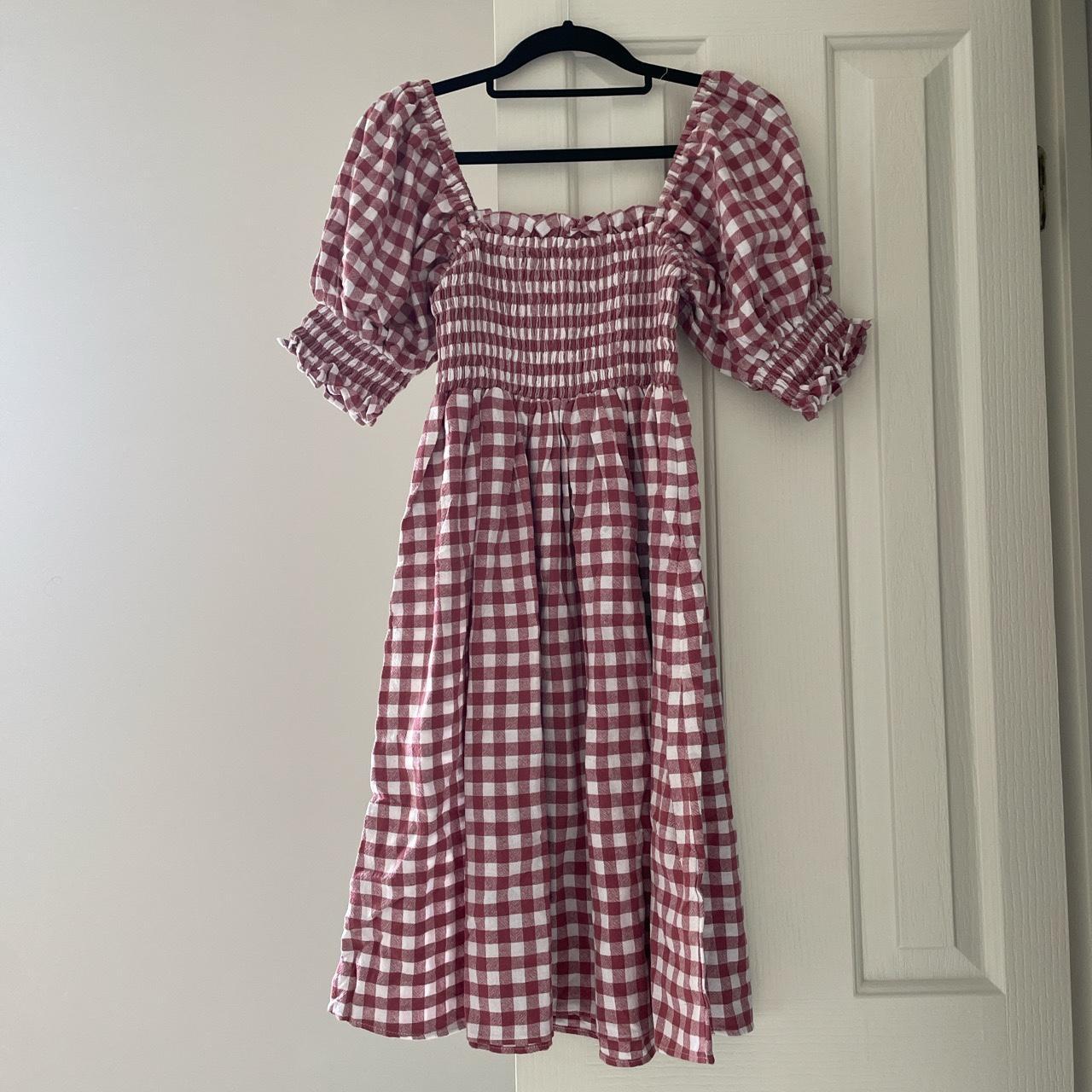 Opia Amelie Mini dress - Cherry Gingham Size... - Depop