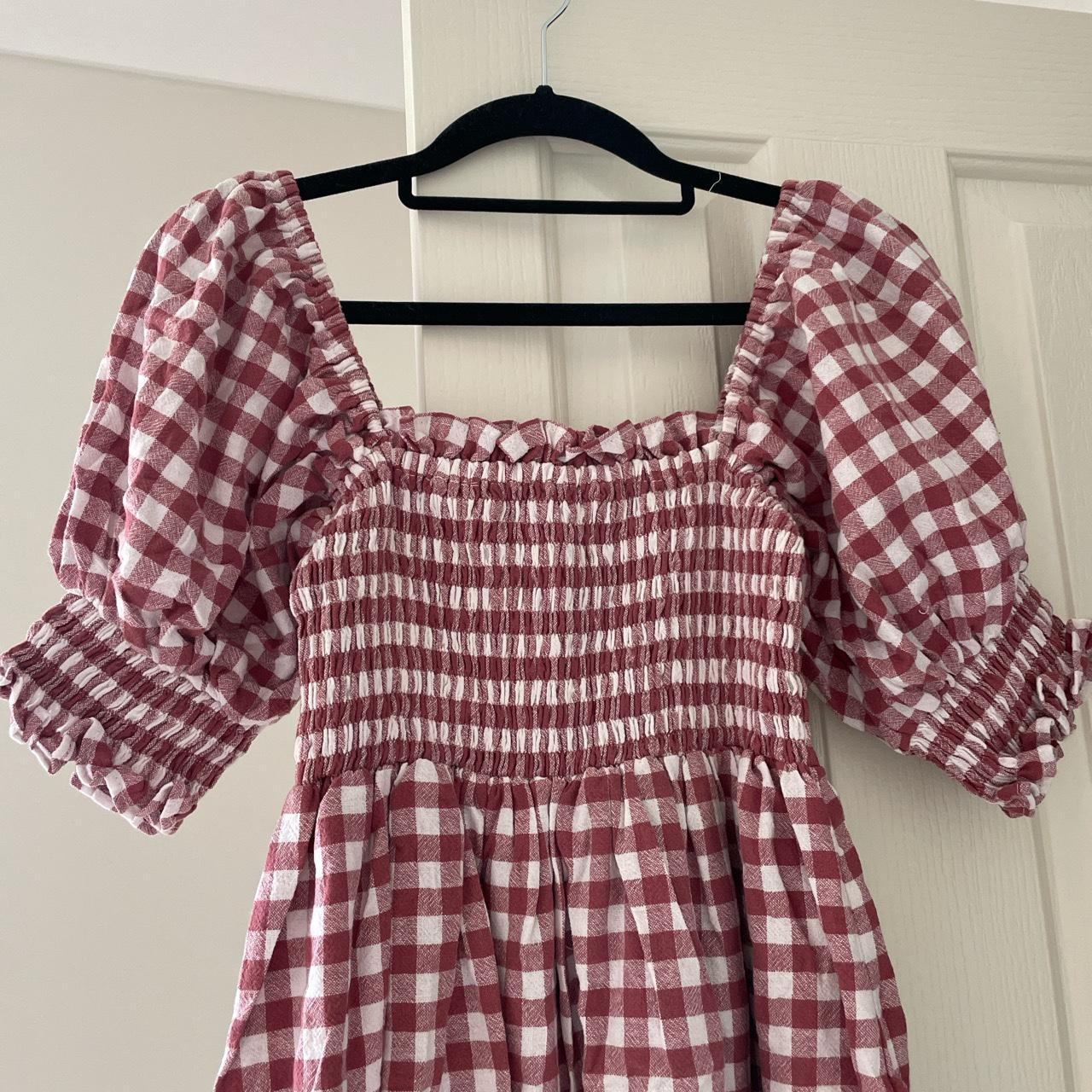 Opia Amelie Mini dress - Cherry Gingham Size... - Depop