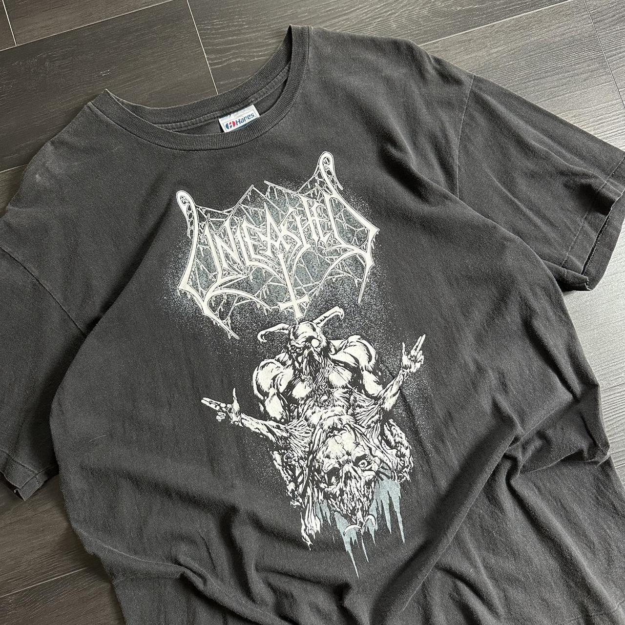 Vintage Unleashed metal band concert tour t... - Depop