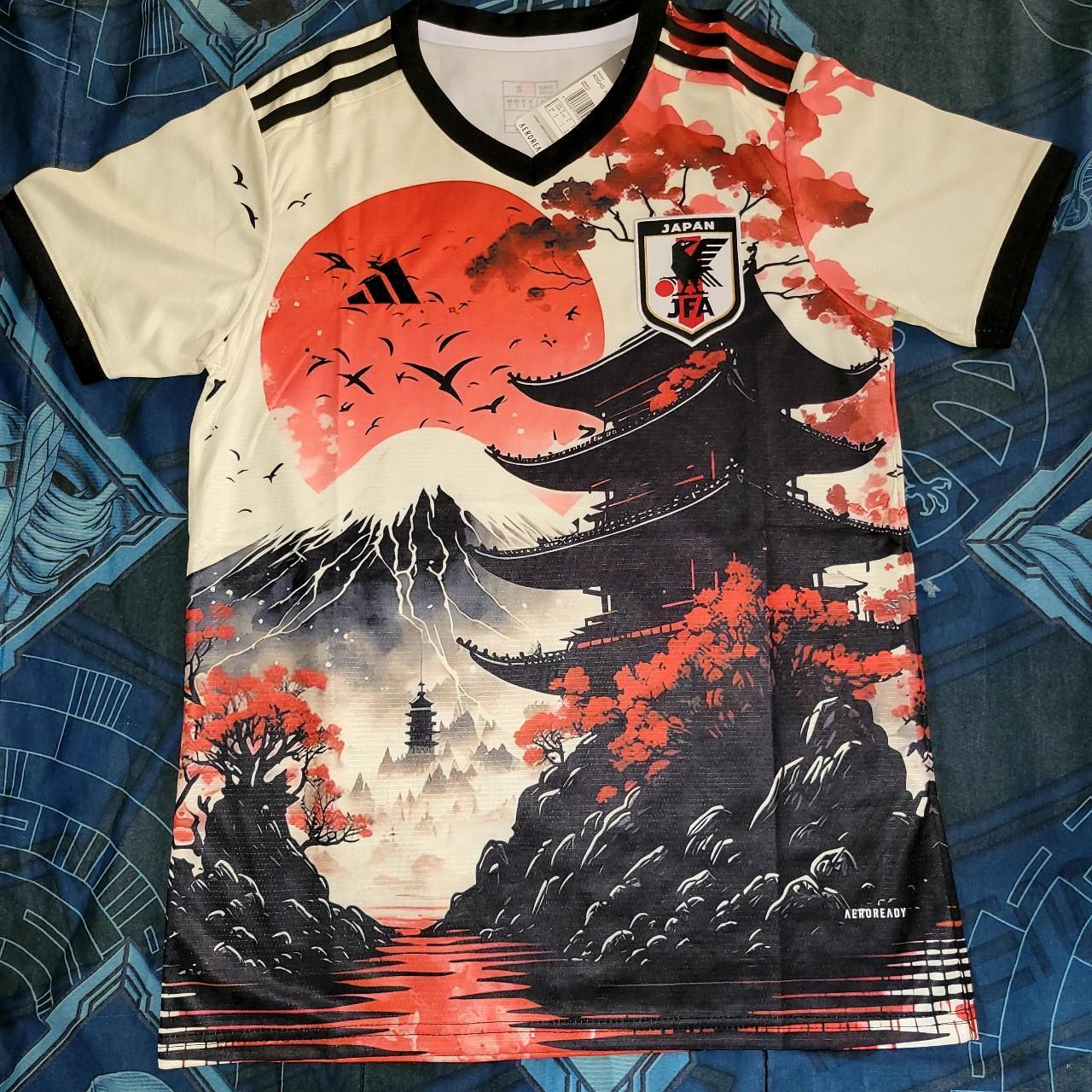 Japan Soccer jersey Japanese Shrine XL Can Fit as... | Depop