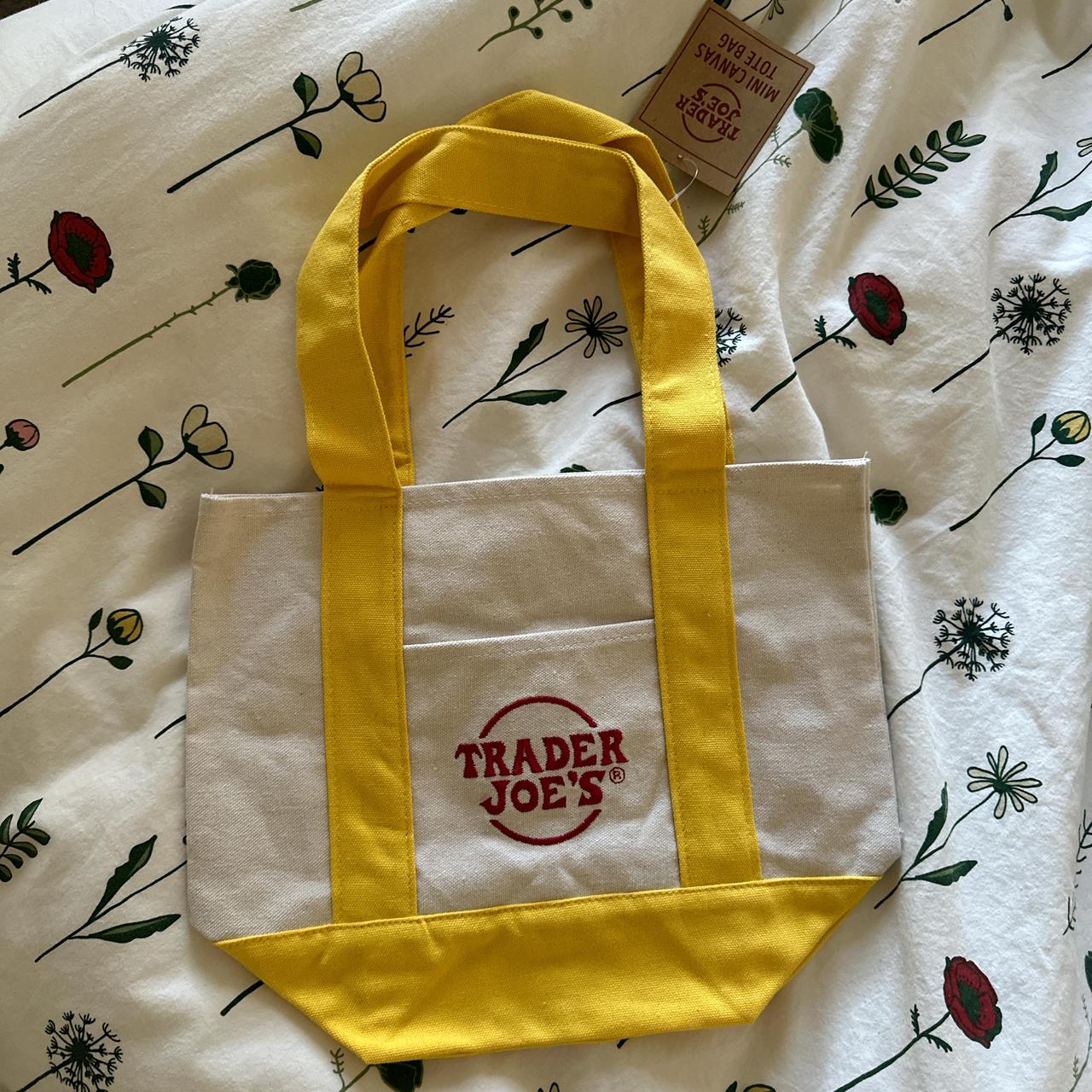 Brand new yellow Trader Joe’s mini tote bag... - Depop