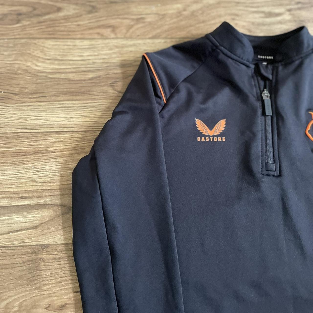 Castore Rangers FC black and orange quarter zip... - Depop