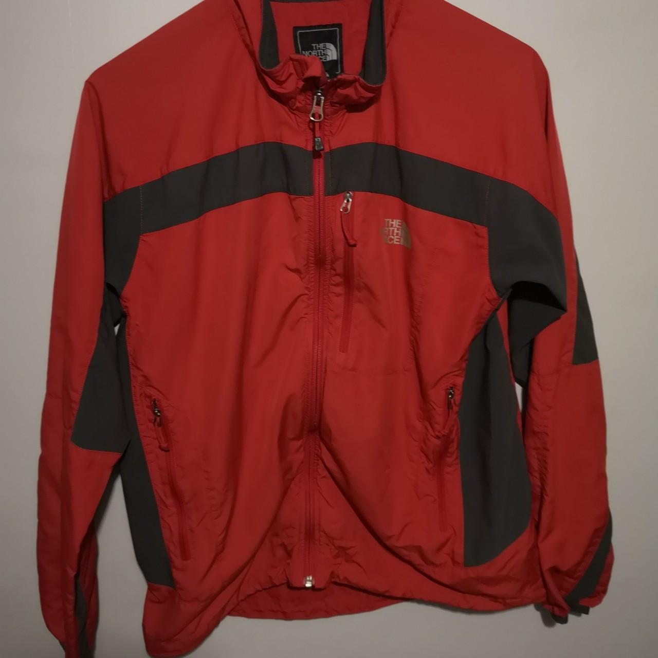 The North Face Men's Grey and Red Jacket | Depop