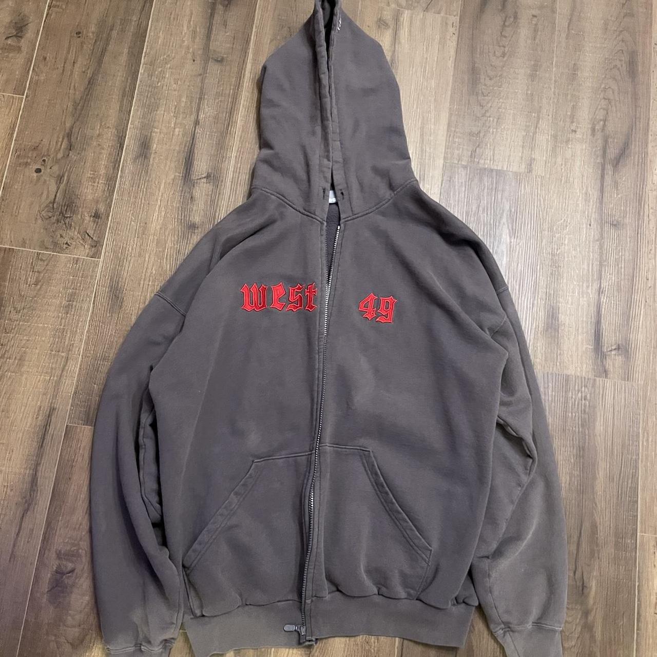 West 49 vintage zip up hoodie size medium fits... - Depop